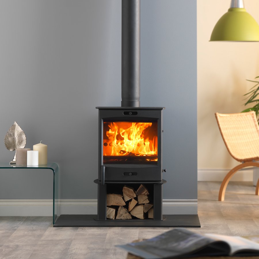 Fireline 8kW Stove with Curved Door | Multifuel Stoves | Bradley Stoves ...