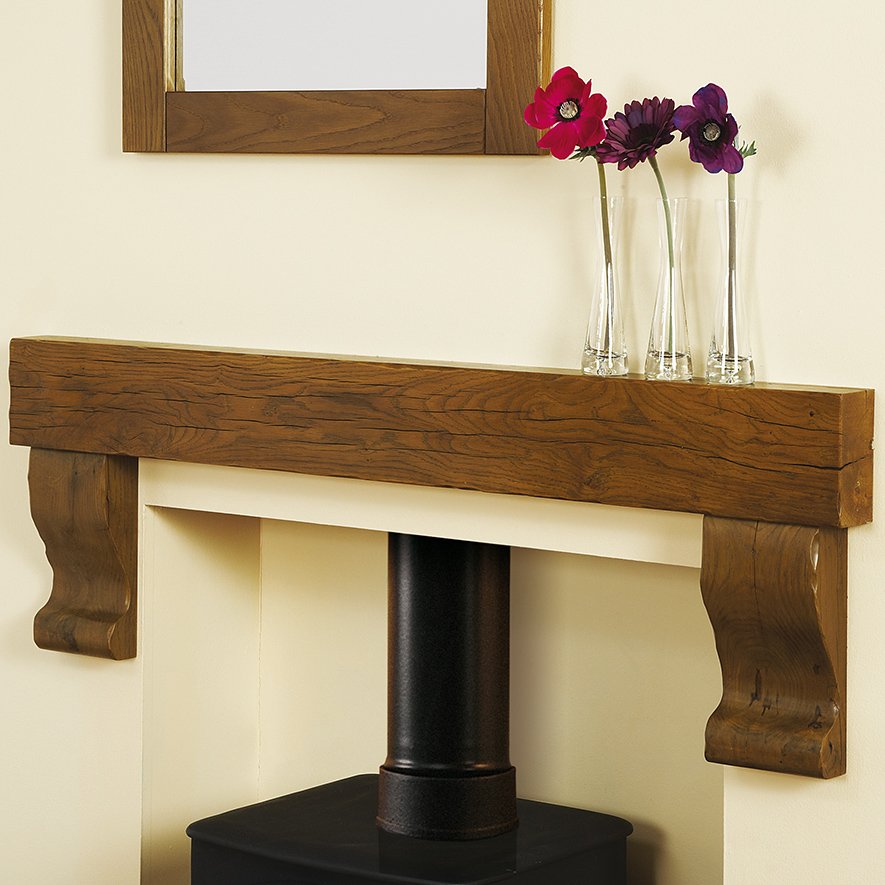 Focus Fireplaces Standard Fascia Beam Solid Oak | Bradley Stoves Sussex